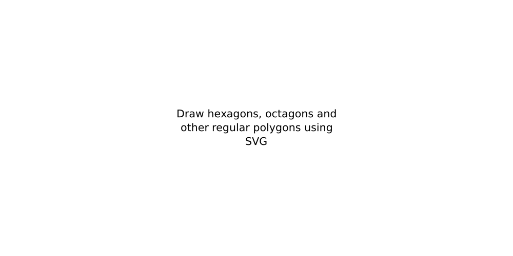 Draw hexagons, octagons and other regular polygons using SVG