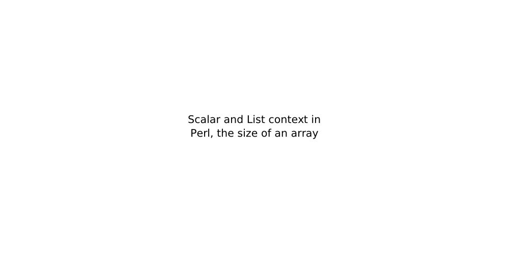 Scalar and List context in Perl, the size of an array